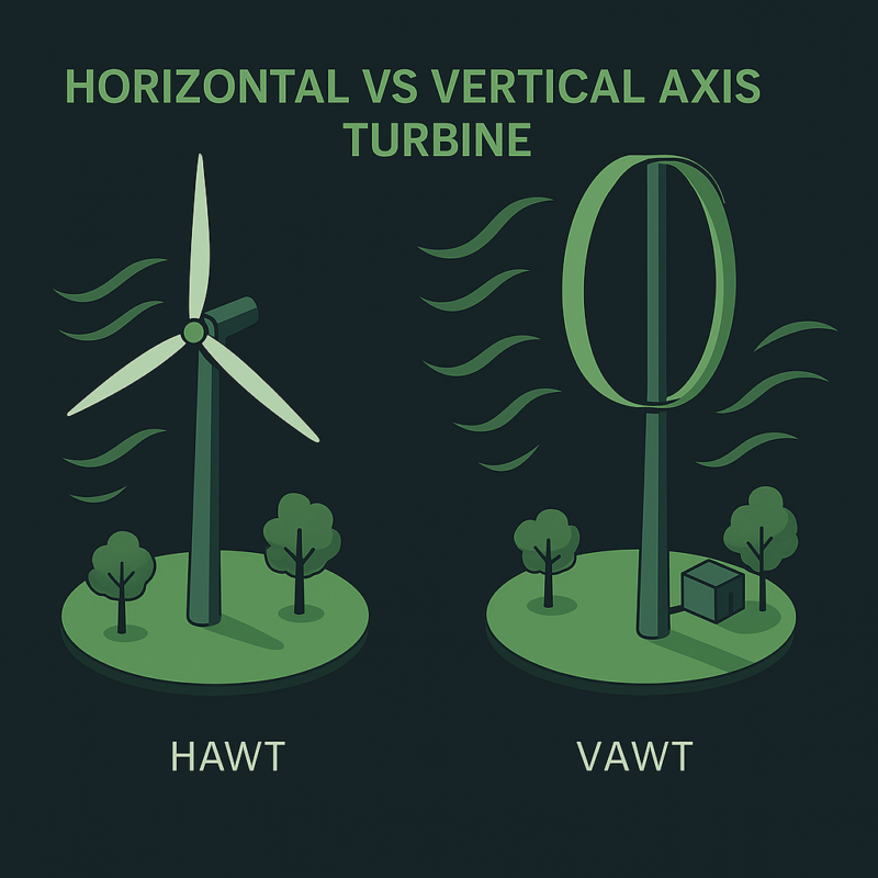 Difference between Horizontal Axis and Vertical Axis Wind Turbines